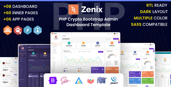 Zenix - PHP Crypto Bootstrap Admin Dashboard Template